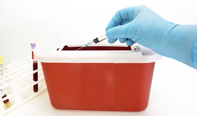 How to dispose needles and lancets?